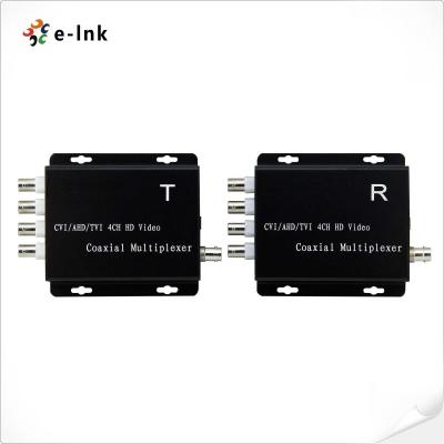 China 4-Channels Multiplexer Fiber Optical Coax To Ethernet Converter For 2MP Camera for sale
