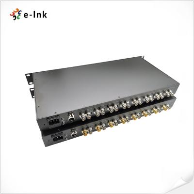 China 8Ch 3G SDI Fiber Optic Video Converter 10G Ethernet Over Fiber Extender With Loop Out for sale