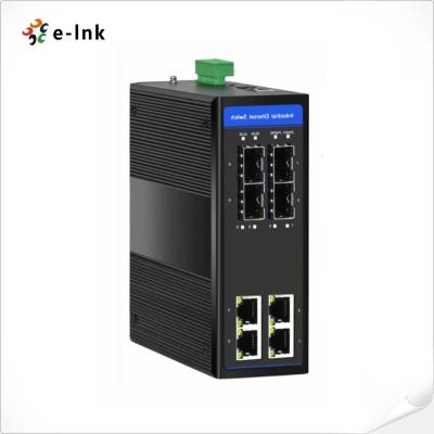 China 4-Port industrial controlado interruptor dos ethernet de 1000BASE-T + de 4-Port 100/1000BASE-X SFP à venda