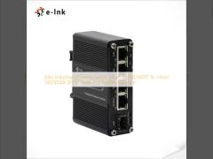 Миниатюрный промышленный Ethernet-коммутатор 3 порта 10/100/1000T к 1 порту 100/1000X SFP PD с функцией разветвителя PoE
