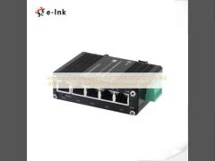 Mini Industrial Gerenciado 4-Port 10/100/1000T 802.3at PoE 30W + 1-port 10/100/1000T Uplink Ethernet Switch