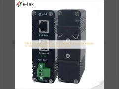 DIN Rail Industrial 802.3at 30W Gigabit PoE Injector Adapter 12~48V DC Power Booster prezzo di fabbrica