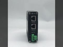 Iniettore PoE industriale con Gigabit Ethernet per sistemi a energia solare e cablaggio a lunga distanza