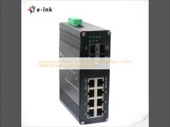 Industrial L2+ 8-Port 10/100/1000T 802.3at PoE + 4-Port 1000X SFP Managed Ethernet Switch