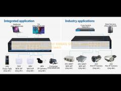 8 Port 10/100/1000BASE-T + 2 Port 1000BASE SFP Auto-sensing IEEE 802.3af/at POE/POE+ and 24V passive POE Switch