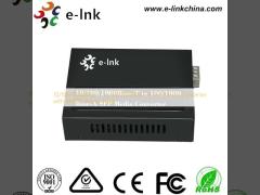 10/100/1000BASE-T to 100/1000BASE-X SFP Media Converter with 48VDC Power Input