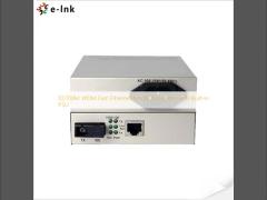Conversor de mídia Fast Ethernet WDM 10/100M com fonte de alimentação interna