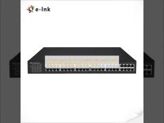 48x10/100/1000M RJ45 PoE ポートを持つ管理されていない 48 ポート ギガビット PoE スイッチ
