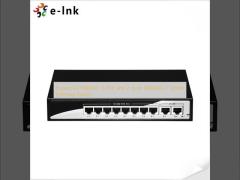 Интерьер связи Ethernet для внешних 8 портов 10/100BASE-T PoE и 2 портов 100BASE-T