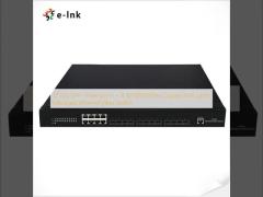 12 porte 10G SFP+ Fibra + 8 porte 10/100/1000M RJ45 di rame Switch Ethernet gestito in fibra