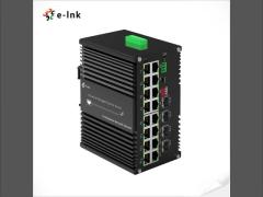 Industrial L2+ 16-Port 10/100/1000T 802.3at PoE + 4-Port 1000X SFP Managed Ethernet Switch