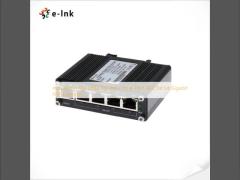産業用 1 ポート 802.3at PoE+ から 4 ポート 802.3af/at Gigabit PoE エクステンダー