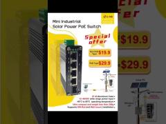 Mini Industrial 4-Port 10/100/1000T 802.3at PoE + 1-Port 100/1000X SFP Ethernet Switch with 12~48VDC