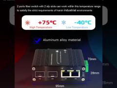 Mini Industrial 2-port 10/100/1000Base-T + 2-port 100/1000Base-X SFP Ethernet Switch