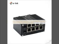 ミニ産業管理8ポート10/100/1000T 802.3at PoE + 2ポート100/1000X SFPイーサネットスイッチ