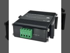 Mini Industrial 1000BASE-X to 10/100/1000BASE-T 90W PoE++ Media Converter Supports DIN-Rail & Wall-m