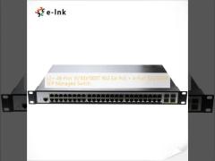 L2+ 48 ポート 10/100/1000T 802.3at PoE + 4 ポート 100/1000X SFP マネージドスイッチ