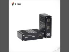 Mini 4K/60Hz HDMI 2.0 KVM USB over Fiber Optic Extender Supports keyboard and mouse signal transmission
