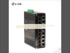 Industrial L2+ 8-Port 10/100/1000T 802.3at PoE + 8-Port 1000X SFP Managed Ethernet Switch