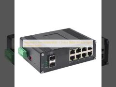産業用 8 ポート 10/100/1000T + 2 ポート 1000X SFP マネージドイーサネットスイッチ