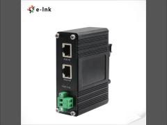 산업용 10/100/1000Mbps 802.3at PoE+ 분배기 출력 전압 19VDC, 최대 100미터 거리