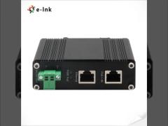 Industrial 10/100/1000Mbps 802.3bt PoE++ Splitter Output Voltage 36VDC with Short-circuit protection for power output