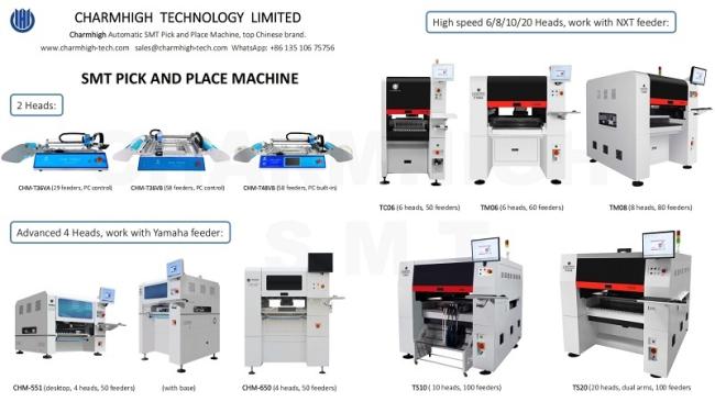 Charmhigh SMT pick and place machine models
