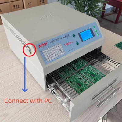 China Mini Reflow Oven 300*320mm 1500w T962A with Exhaust IC Heater Infrared Welding Station for sale