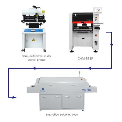 China Semi Auto 3250 Solder Paste Printer , CHM-551P SMT Pick Place Machine for sale