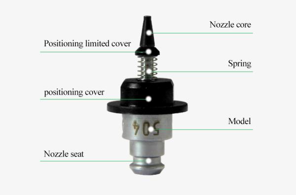 Black Juki Nozzle Charmhigh SMT Pick And Place Machine 501-507 SMT Accessories