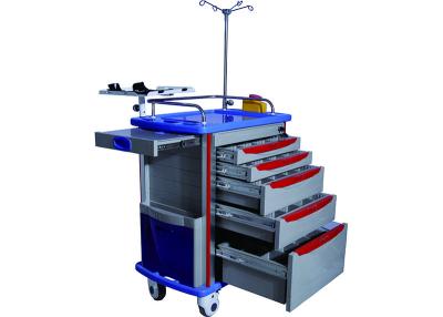 China Dust Proof Emergency Medicine Trolley Centralized Locking System Optional Size for sale