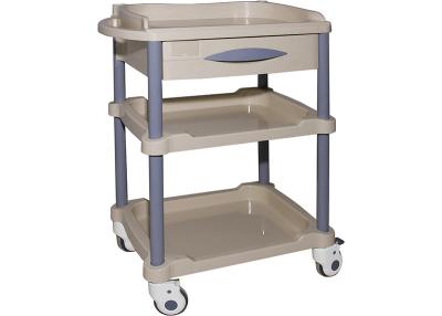 China Phlebotomy Plastic Medical Trolley 750mm * 475mm * 920mm Dental Instrument for sale