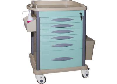 China Easy Cleaning Plastic Medical Trolley , Custom Medical Carts Hospital Furniture for sale