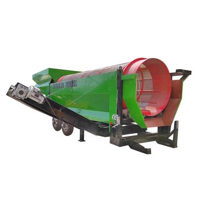 China 6200 KG Capacity Rotary Drum Trommel Screen for Circular Vibrated Soil Compost Machine for sale