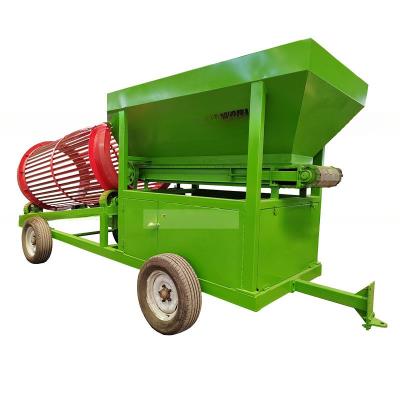 China 2022 Design Firewood Mobile Trommel Screen with and Customizable Discharge Size for sale
