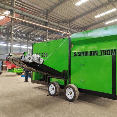 China Rotary Drum Sieve Machine Widely for Topsoil Compost Sand Gravel Sand Trommel Screen for sale