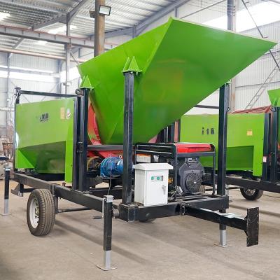 China Clients Local Standard Voltage Small Mobile Gasoline Firewood Rotary Trommel Screen for sale