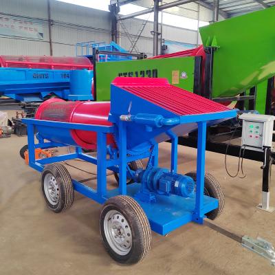 China Mobile Type Small Production Gold Trommel Screen With Traction Hook For Easy Handling for sale