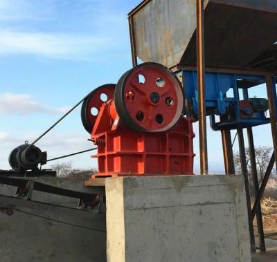 Cina PE400X600 Macchine per la frantumazione della mascella Macchine per la frantumazione della pietra con umidità inferiore al 18% del materiale in vendita