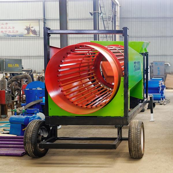 Quality Small Mobile Firewood Trommel Screen With Bouncing Ball Cleaning System For Your for sale