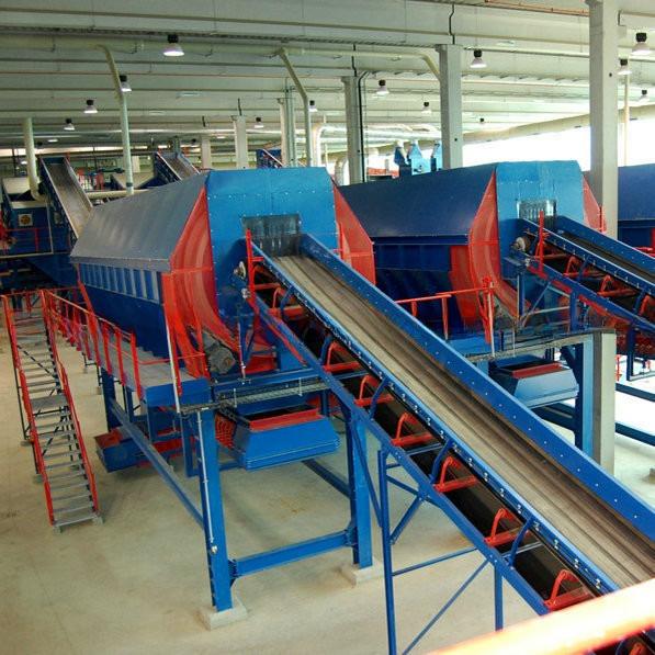 Quality 7.5KW Municipal Solid Waste Sorting Processing Equipment for Garbage Trommel for sale