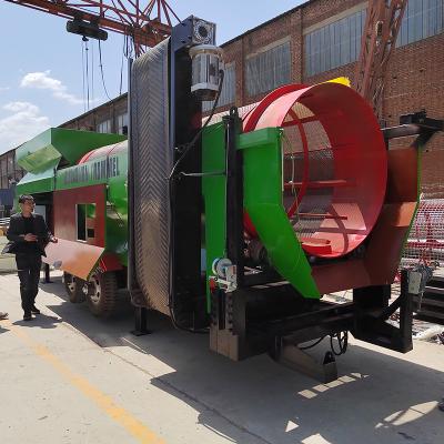 China Gray Heavy Duty Mobile Trommel Screen for Circular Dirt Separation and Recycling Needs for sale