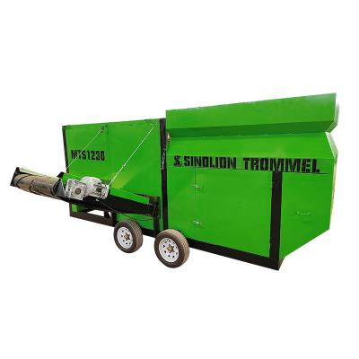 China Gray Heavy Duty Mobile Trommel Screen for Circular Dirt Separation and Recycling Needs for sale