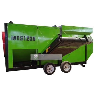 Cina Capacità 60 m3/ora Telecamere mobili per lo screening Compost Frammenti di legno Topsoil Mante bovine e ovine in vendita
