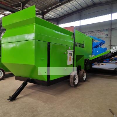 Cina Capacità 60 m3/ora Telecamere mobili per lo screening Compost Frammenti di legno Topsoil Mante bovine e ovine in vendita