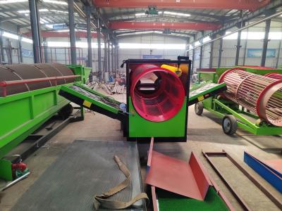 China Portable Automatic Trommel Screen Drum Sieve Separator for Compost Topsoil Worm Wood and Charcoal Sifting for sale