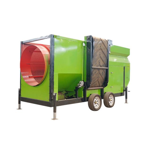 Quality Home Mobile Drum Trommel Screener Cleaner for Topsoil Compost High Recovery Rate for sale