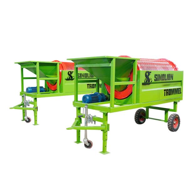 Quality Home Mobile Drum Trommel Screener Cleaner for Topsoil Compost High Recovery Rate for sale