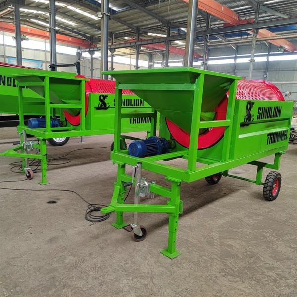 Quality Home Mobile Drum Trommel Screener Cleaner for Topsoil Compost High Recovery Rate for sale
