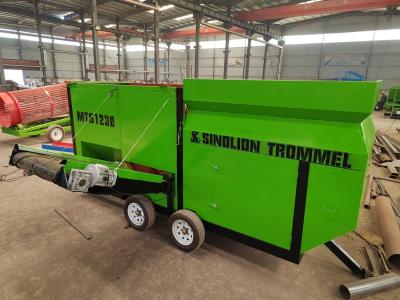 Cina Siffratore a tamburo per setaccio rotativo per filtro del compost Fertilizzante per vermi di superficie del suolo Mini Trommel Screen in vendita